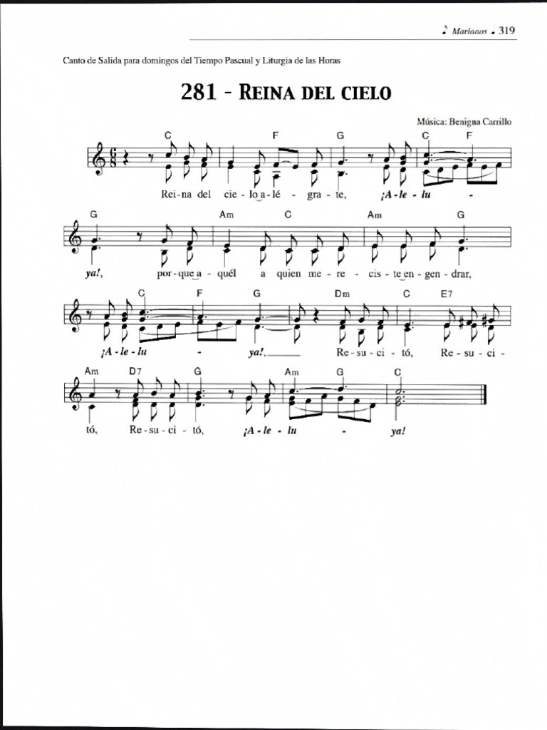 Reina Del Cielo. Benigna Carrillo | PDF