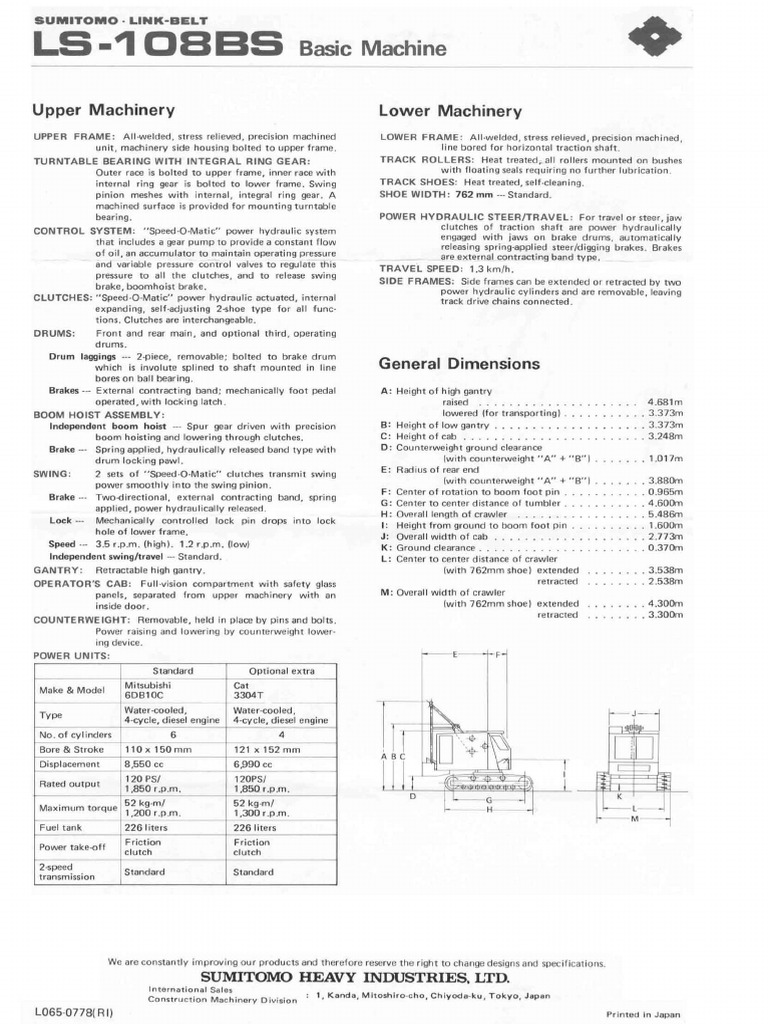Sumitomo Ls 108 Bs | PDF