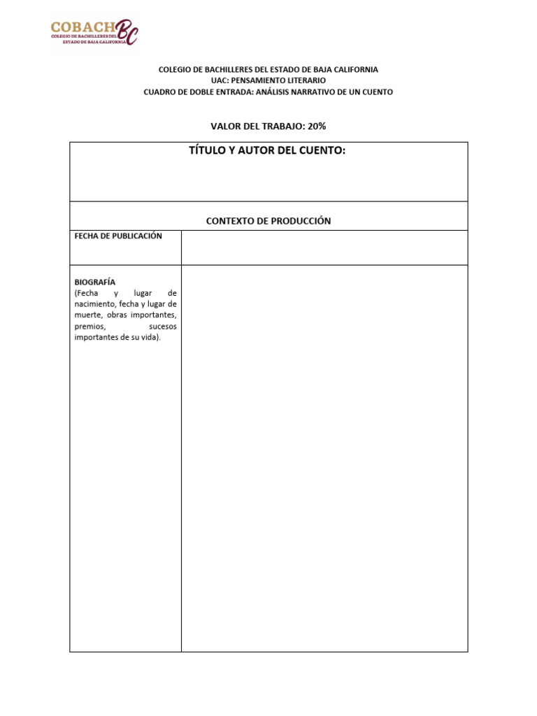 Análisis Narrativo de un Cuento | PDF