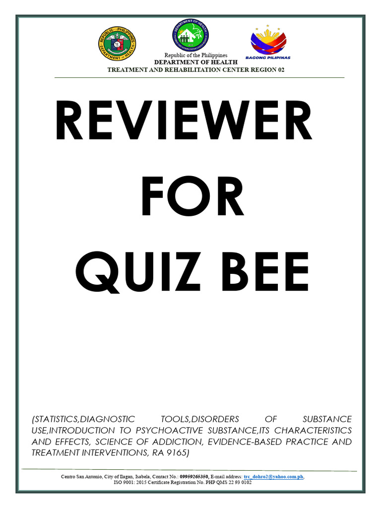 Quiz Bee Reviewer Dapc | PDF | Neurotransmitter | Axon