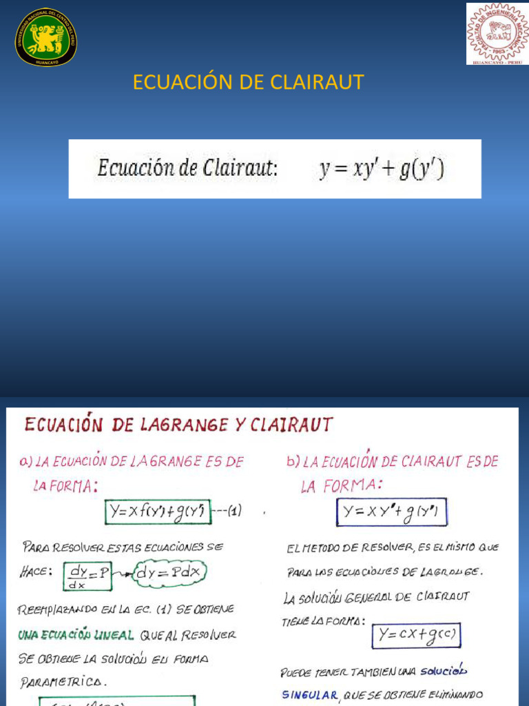 Ecuacionde Clairaut | PDF