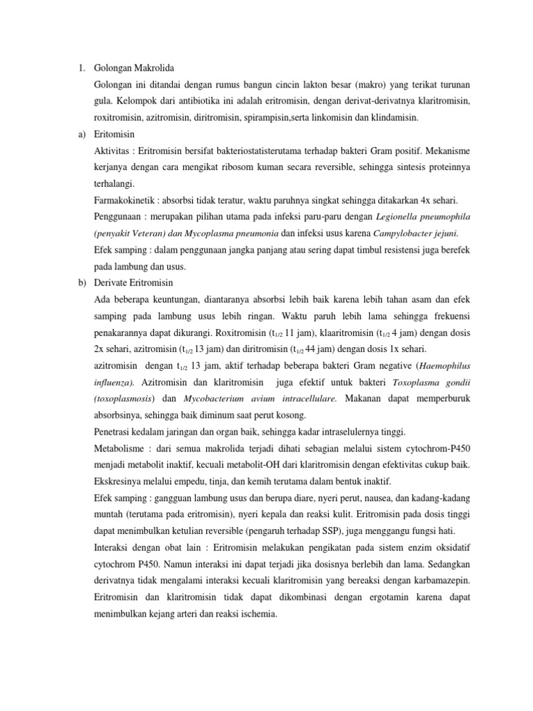 Golongan Makrolida | PDF