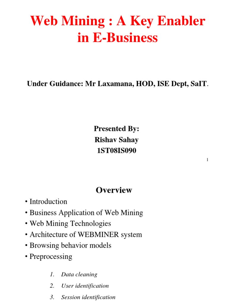 Web Mining Ppt 4121 Pdf Web Server Internet And Web