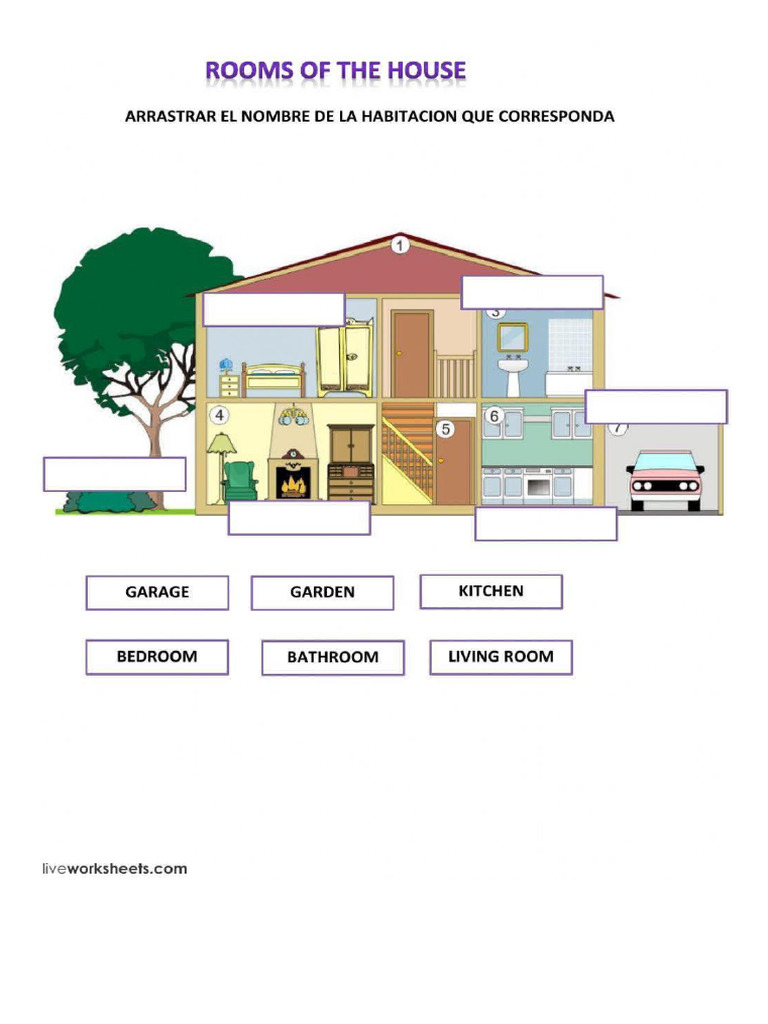 Rooms of The House Worksheet | PDF