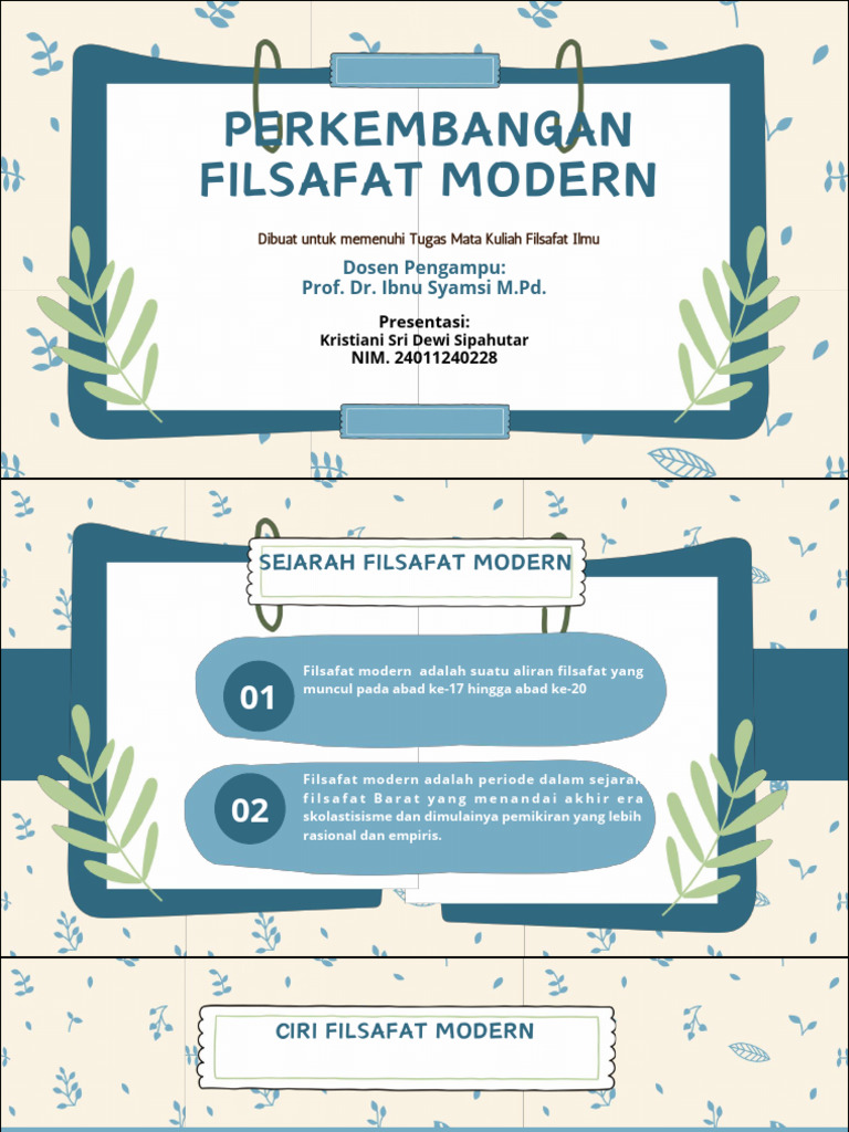 Perkembangan Filsafat Modern | PDF