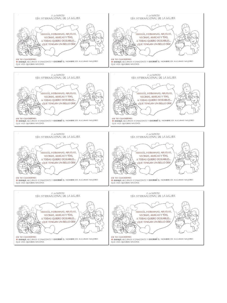 Actividad Dia de La Mujer | PDF