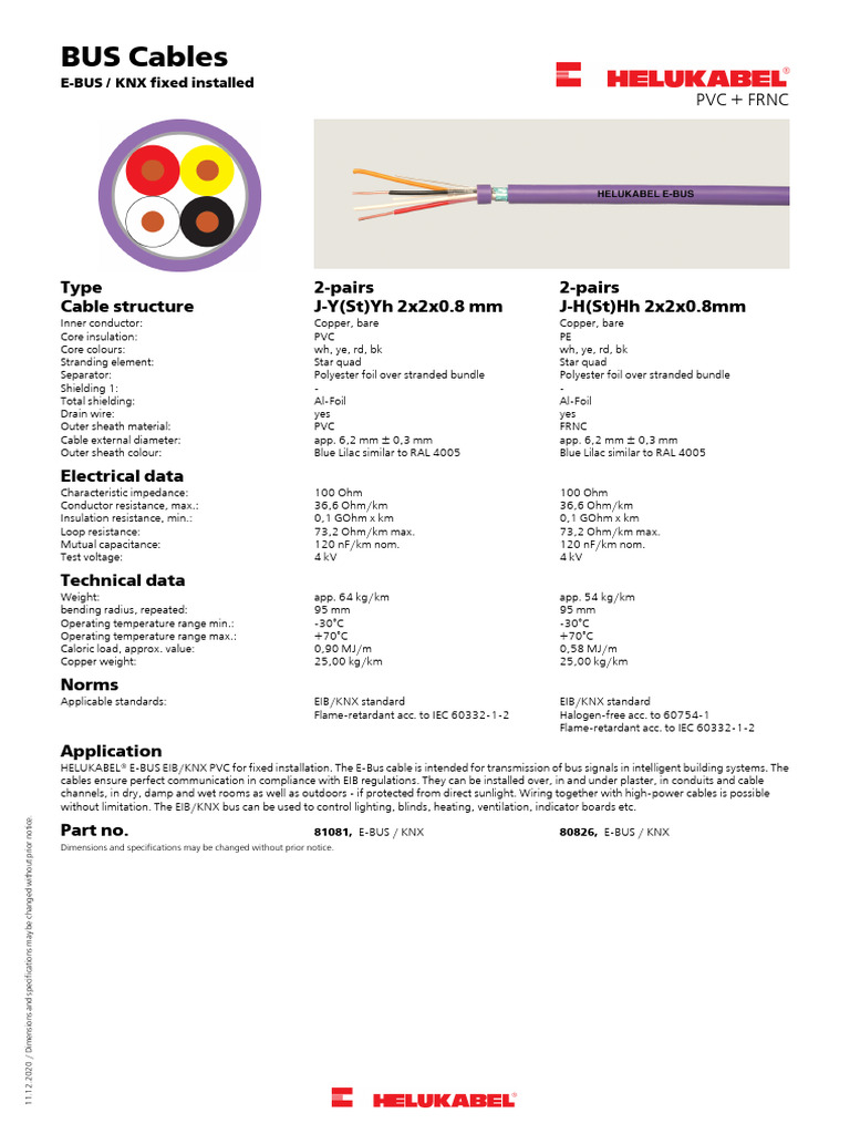 E-BUS - KNX Fixed Installed 81081 | PDF | Transmission Line ...