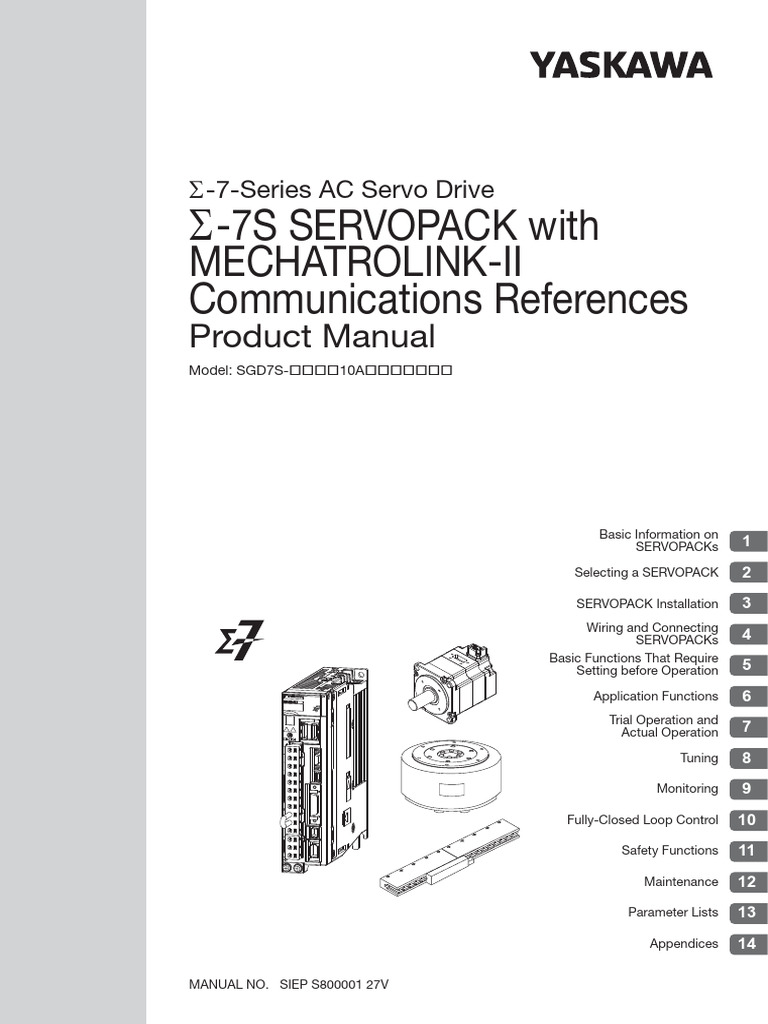 Σ-7S SERVOPACK Product Manual Guide | PDF | Power Supply | Computer ...