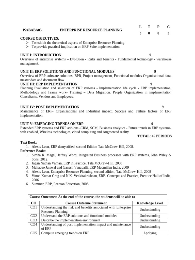 Enterprise Resource Planning | PDF | Enterprise Resource Planning | Computing