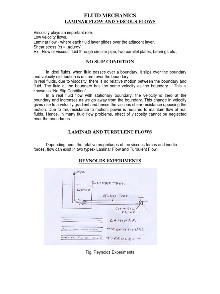 Fluid Mechanics Unit - 6 | PDF | Reynolds Number | Viscosity