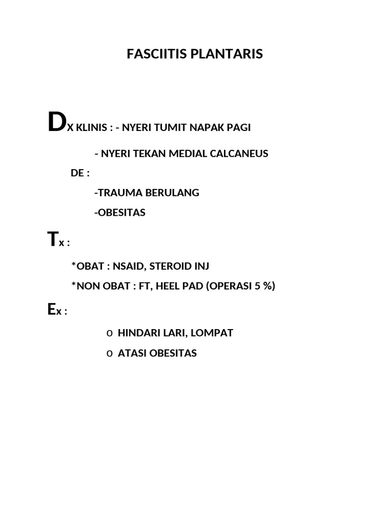 Fasciitis Plantaris | PDF