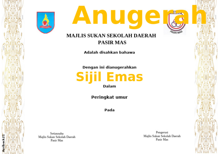 Sijil Emas Kosong | PDF