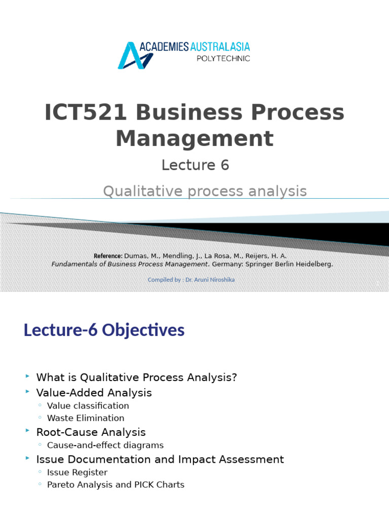 ICT521 - Lecture 6 - Qualitative Process Analysis | PDF | Causality