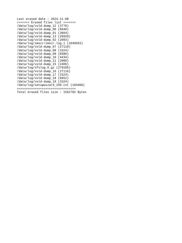 Erased Log by Sos | PDF