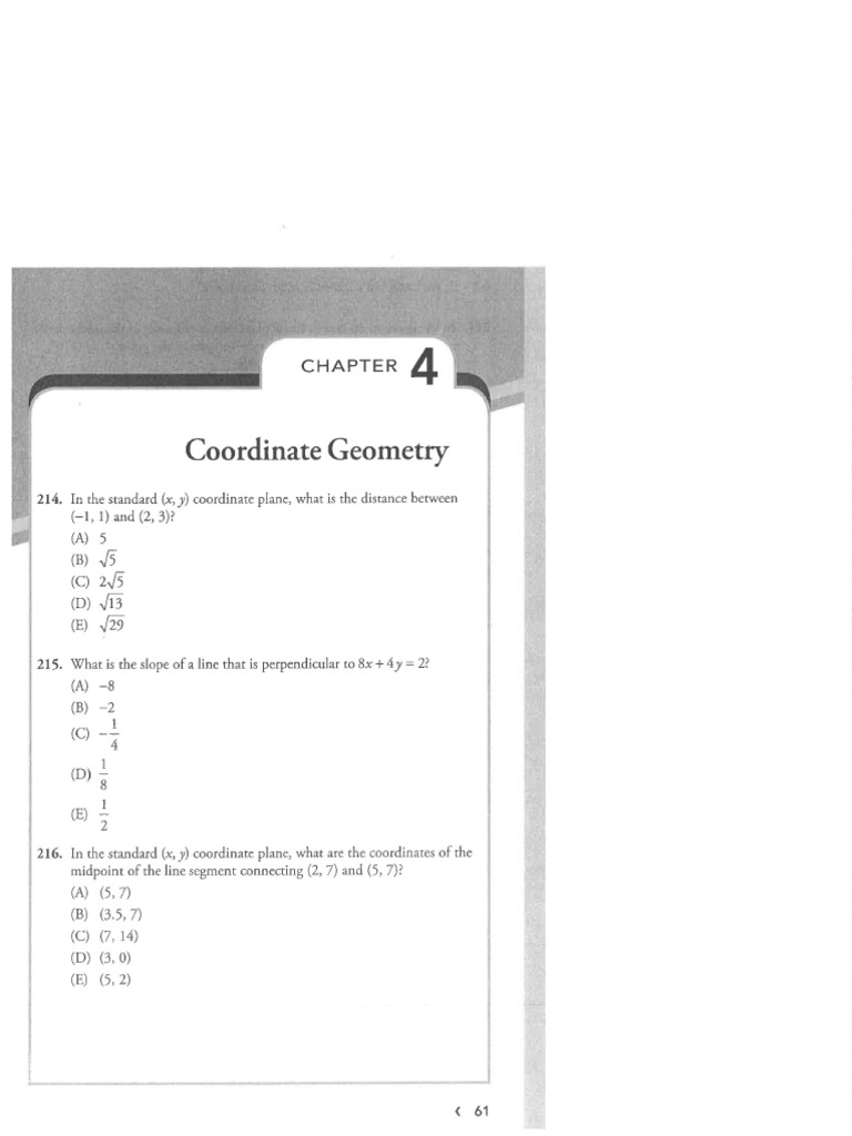 Chapter 4 Coordinate Geometry | PDF