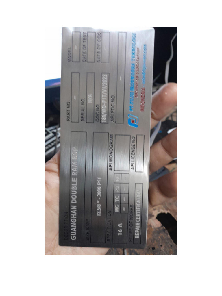 Nameplate Annular Dan Doubleram Arj01 | PDF