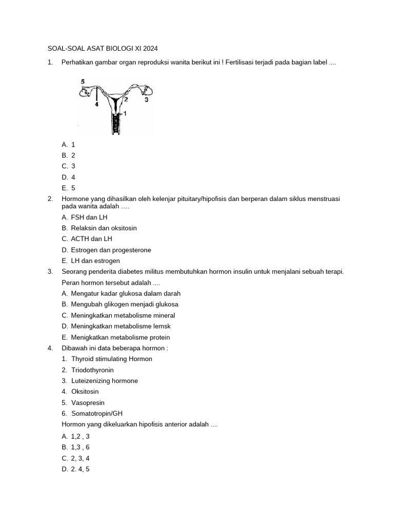 Latihan Soal Pat Biologi - Xi | PDF