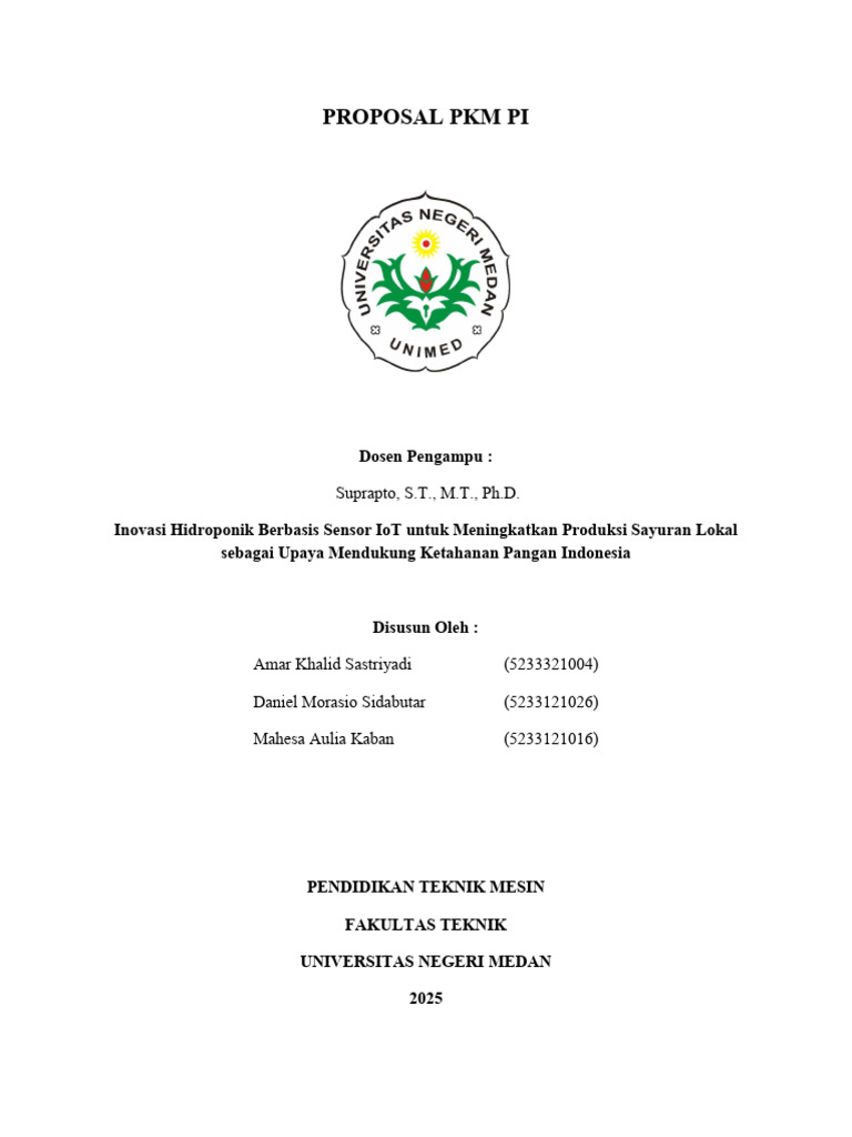 Proposal PKM Pi Revisi | PDF