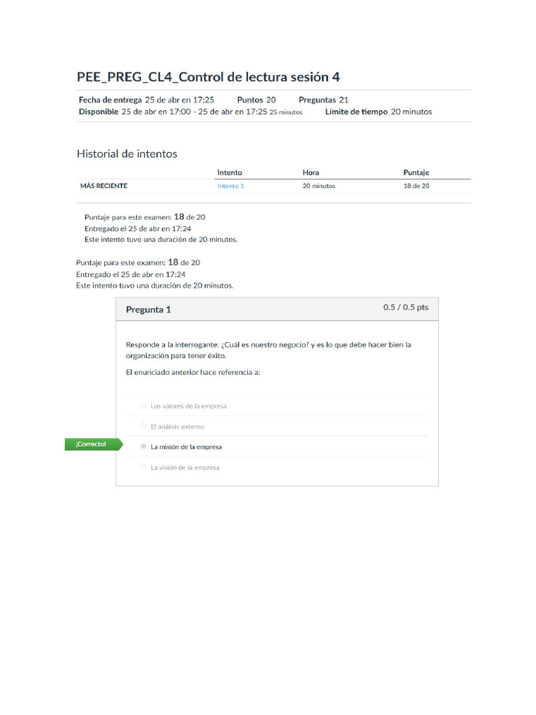 Control de Lecturas-Planeamiento - Ec1 | PDF