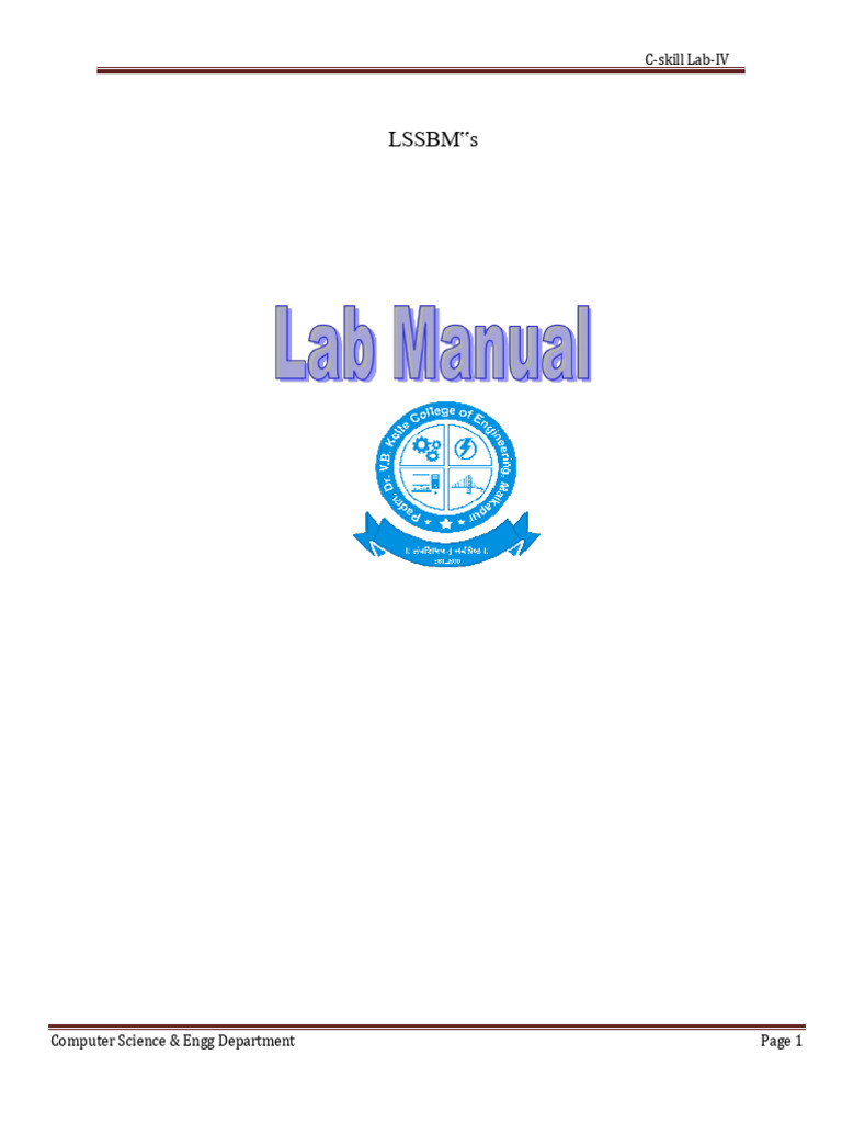 C-Skill Lab4 Manual 2023-24 | PDF | Software Development Process | Java (Programming Language)