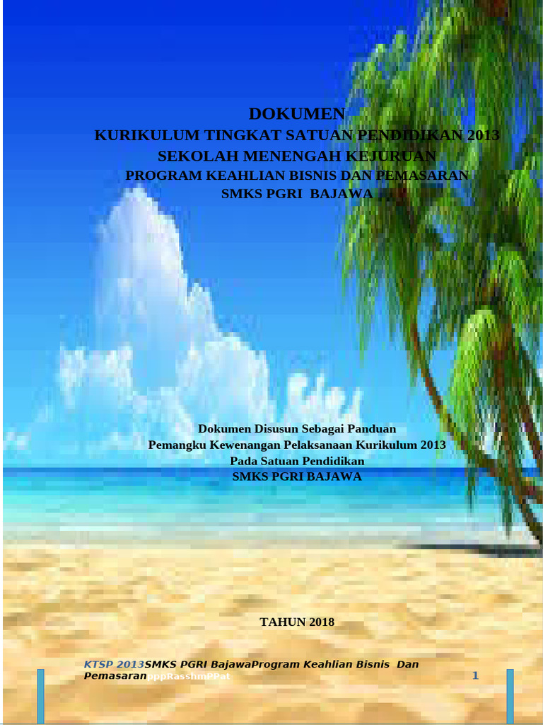 Model KTSP Kur 2013 Pemasaran | PDF