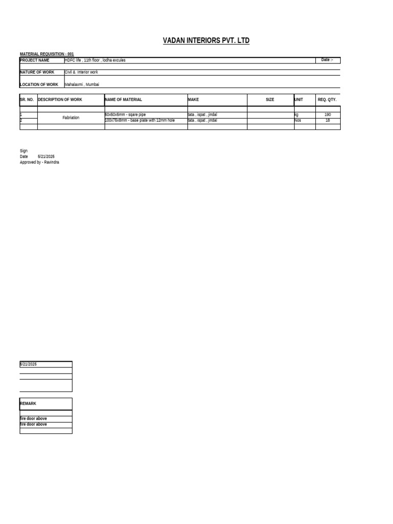 10 - Material Req. - MS | PDF