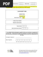 5.sample Case Report CRF Template Form | PDF | Clinical Medicine ...