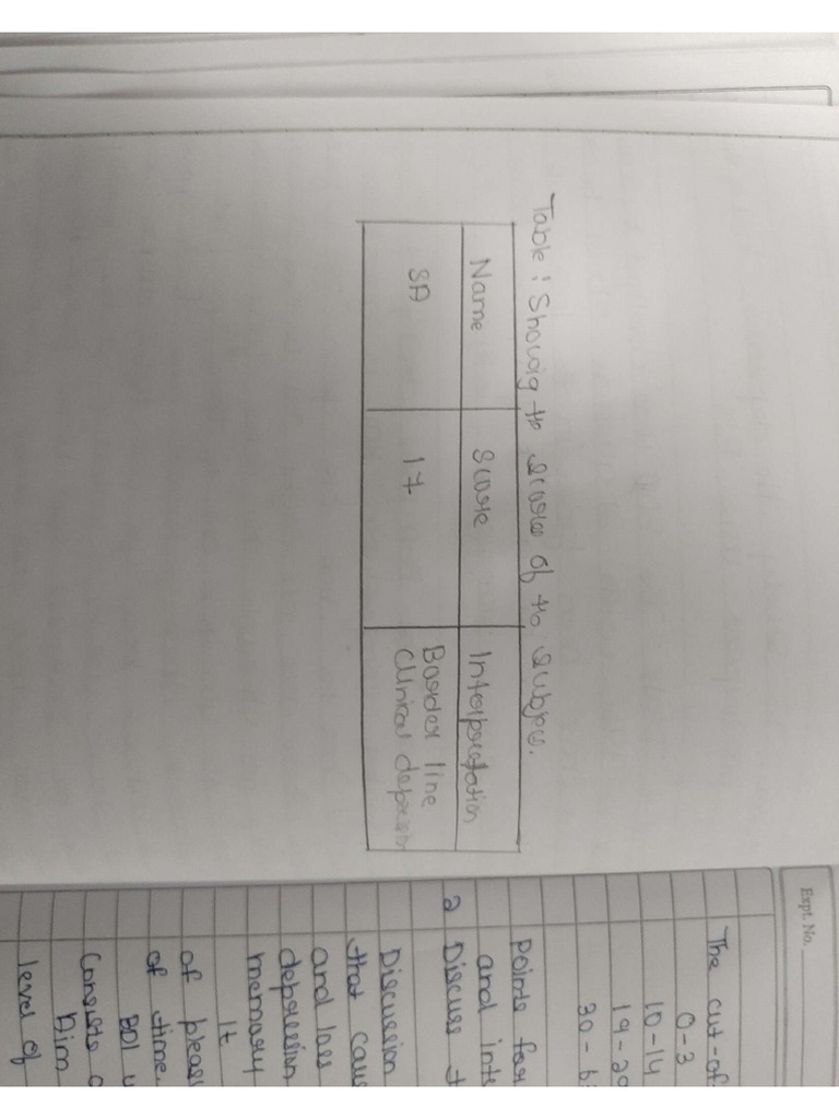 Beck Depression Inventory | PDF