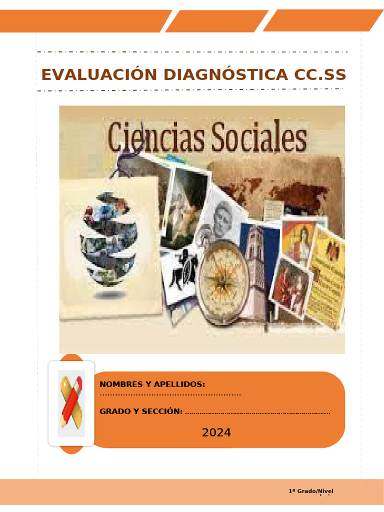 CC - SS 1° - Evaluación Diagnóstica | PDF | Perú