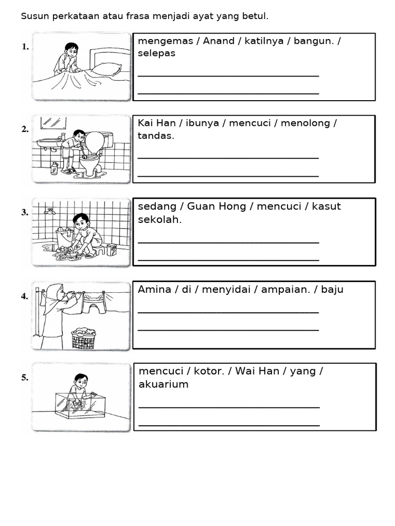 Susun Perkataan - Latihan 3 | PDF