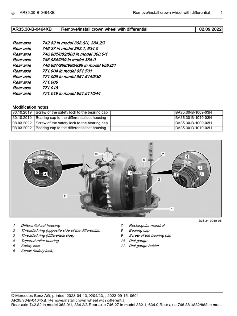 Install Crown Wheel & Differential Guide | PDF | Gear | Axle