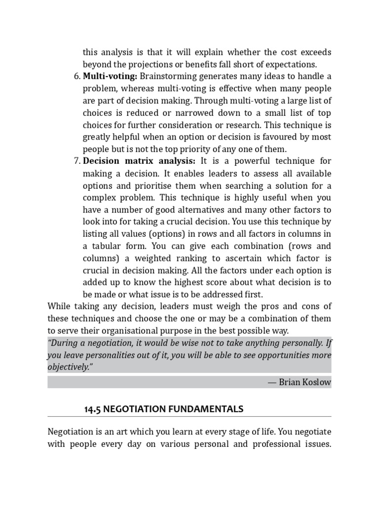 Negotiation - Students Handout | PDF | Negotiation | Bargaining