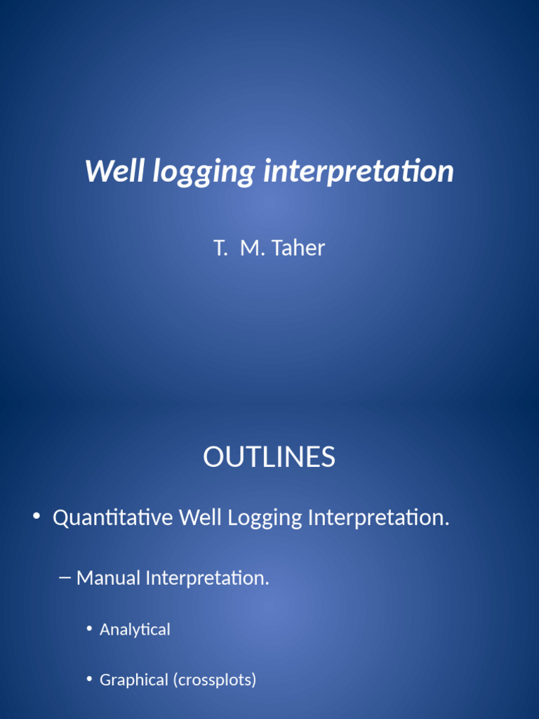 Well Logging Interpretation | PDF