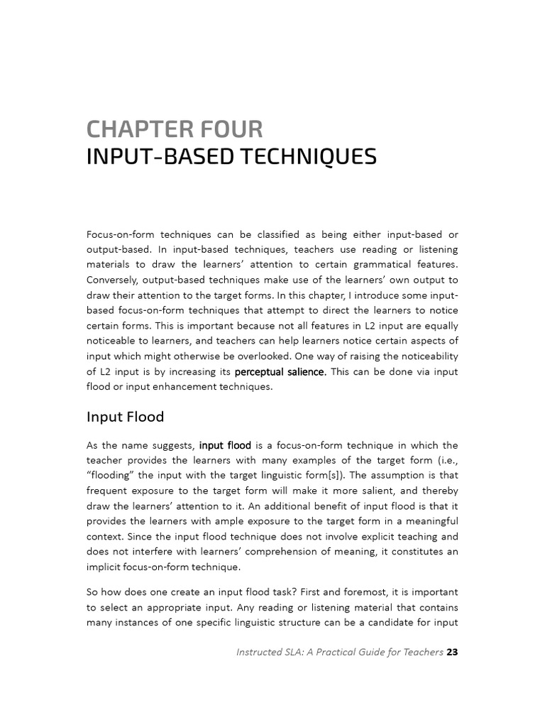 Chapter 4 Instructed SLA - Eun Sung Park | PDF | Second Language Acquisition | Second Language