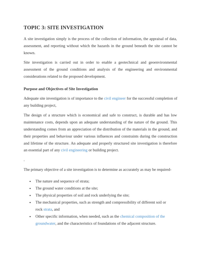Geotech I Topic 3 Site Investigation | PDF | Geotechnical Engineering ...