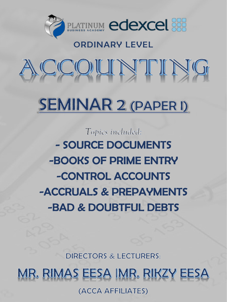 Seminar 2 | PDF | Debits And Credits | Business