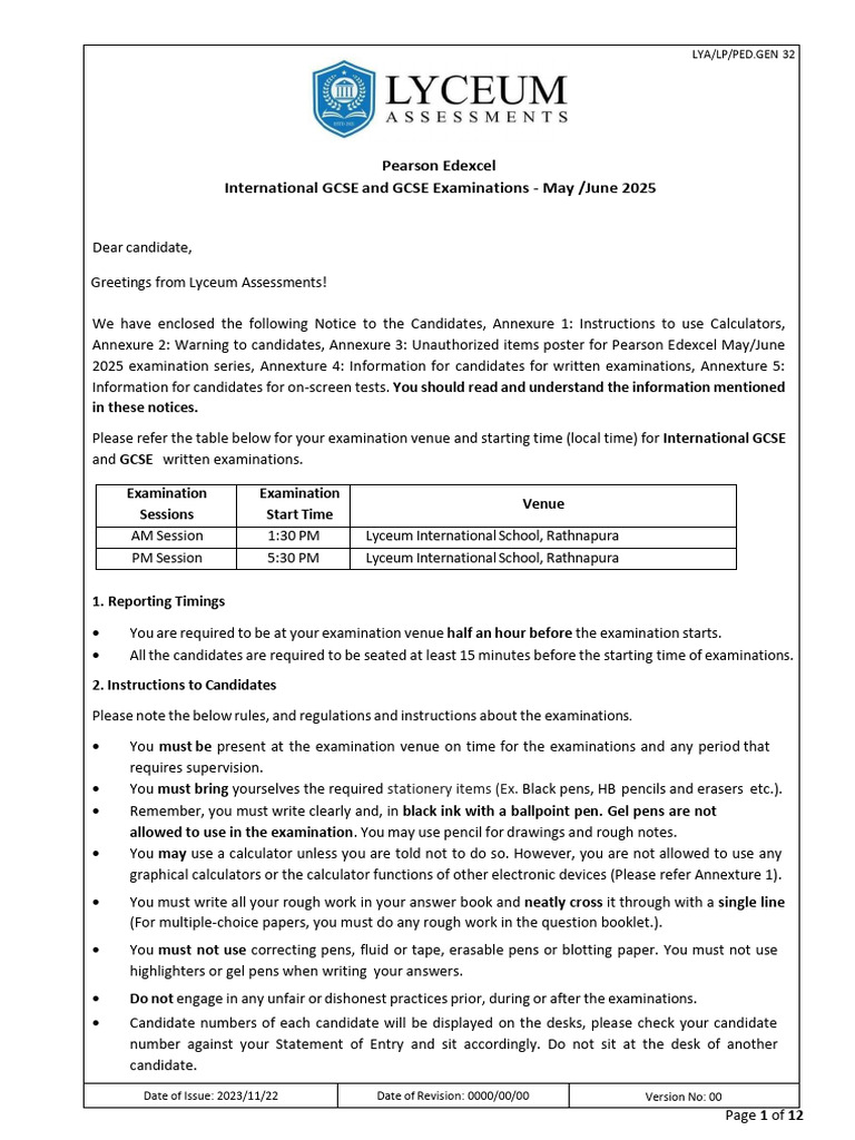 LRA IGCSEGCSE Statement of Entry Cover Letter May June 2025-1-1 | PDF