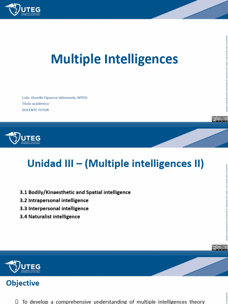 Unit 3 4 Multiple Intelligences Multiple Intelligences in Teaching | PDF | Intelligence ...