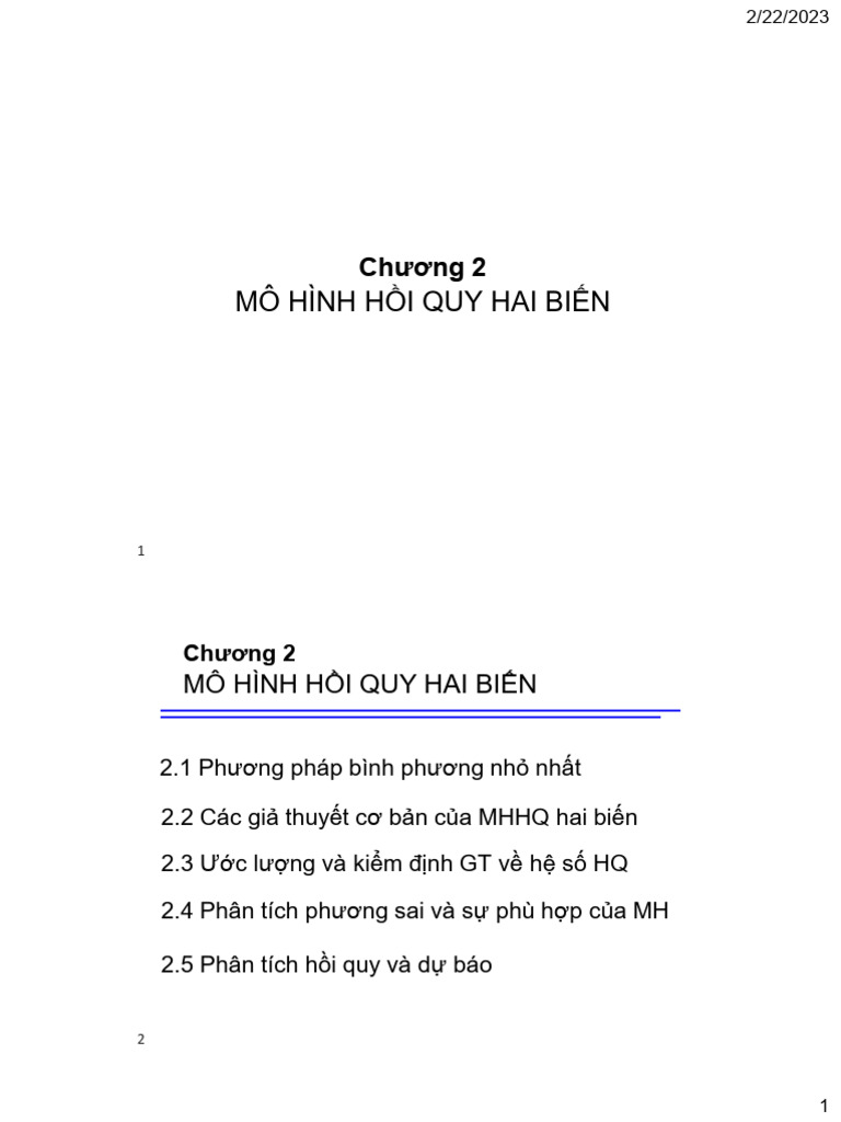 KTL - Chuong 2 - SV | PDF