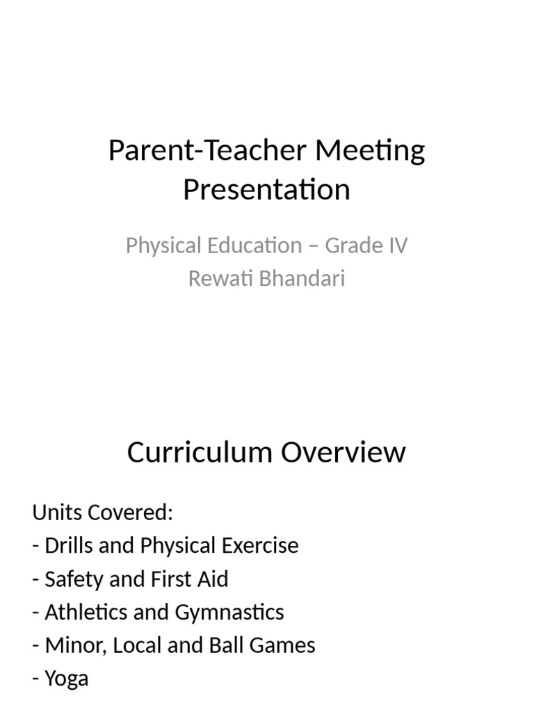 Grade_IV_Physical_Education_Presentation | PDF