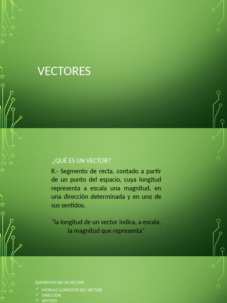 Longitud y Definición de Vectores | PDF