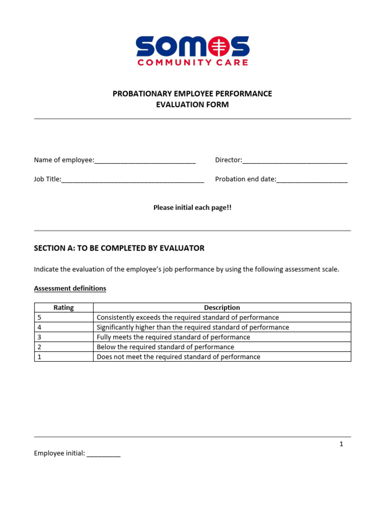 Somos Probationary Employee Performance | PDF | Cognition | Business