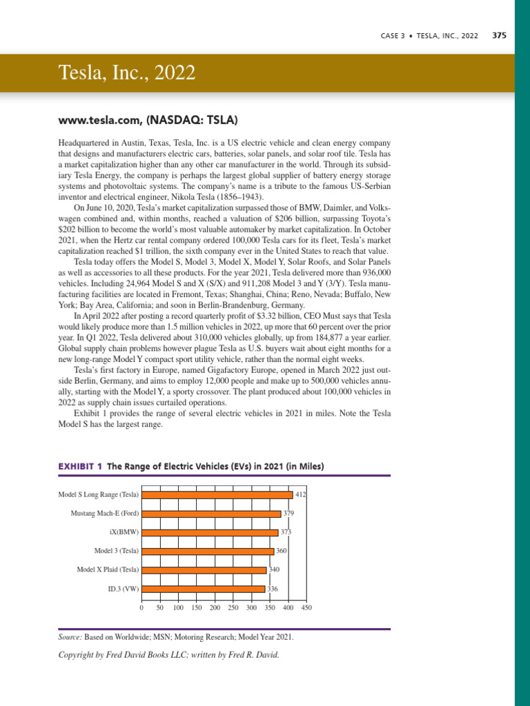 Kelompok 3 Strategic Management - Case Study-Tesla | PDF | Balance ...