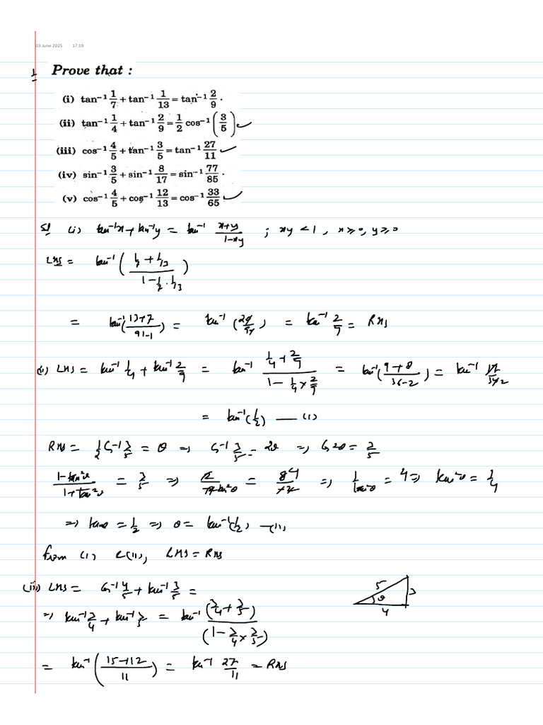 Inverse Trigonometric Functions - I | PDF