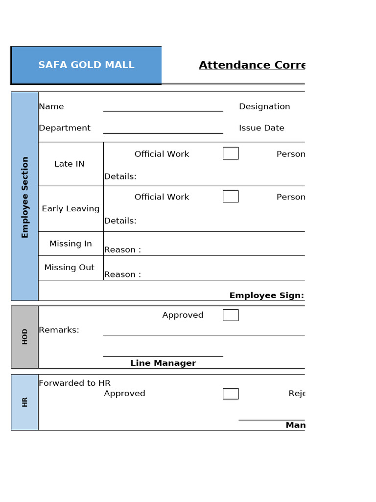 Attendance Issues Form | PDF