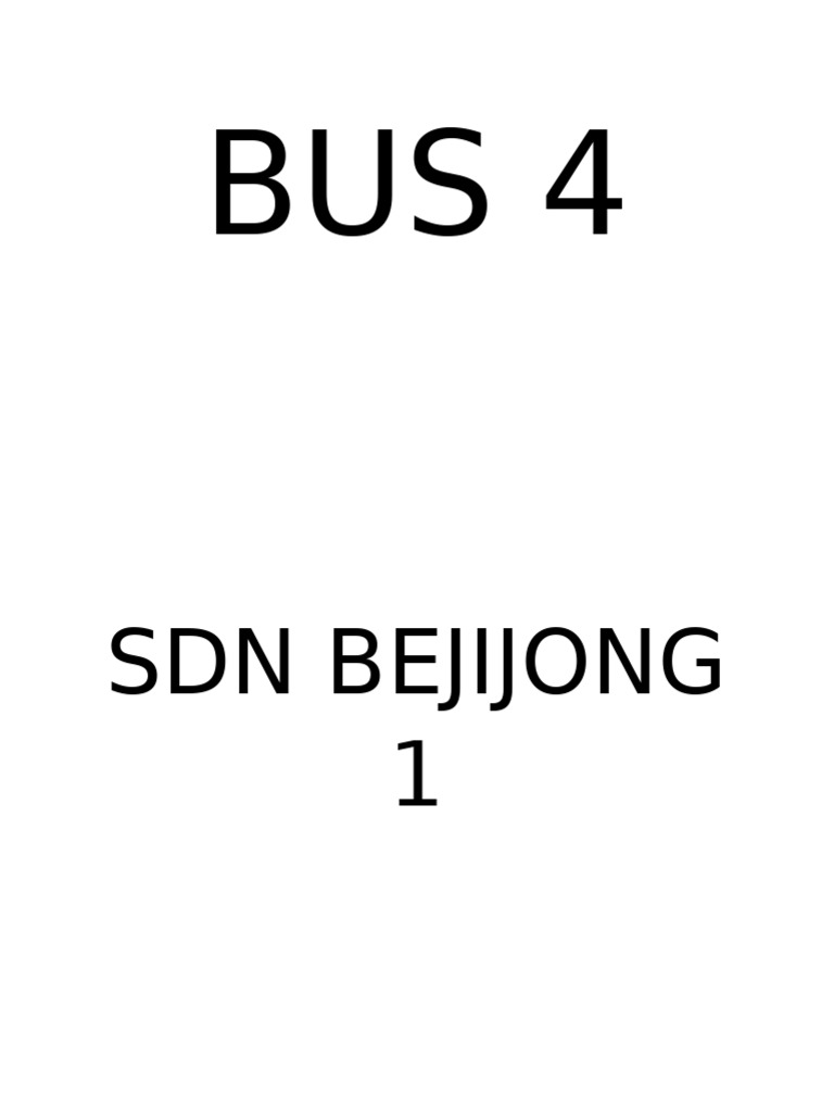 Tulisan Bus 1 | PDF