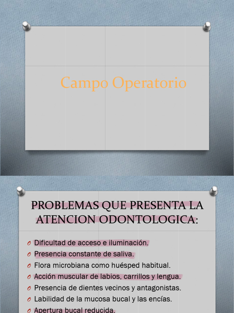 Campo Operatorio Ultimo | PDF | Odontología