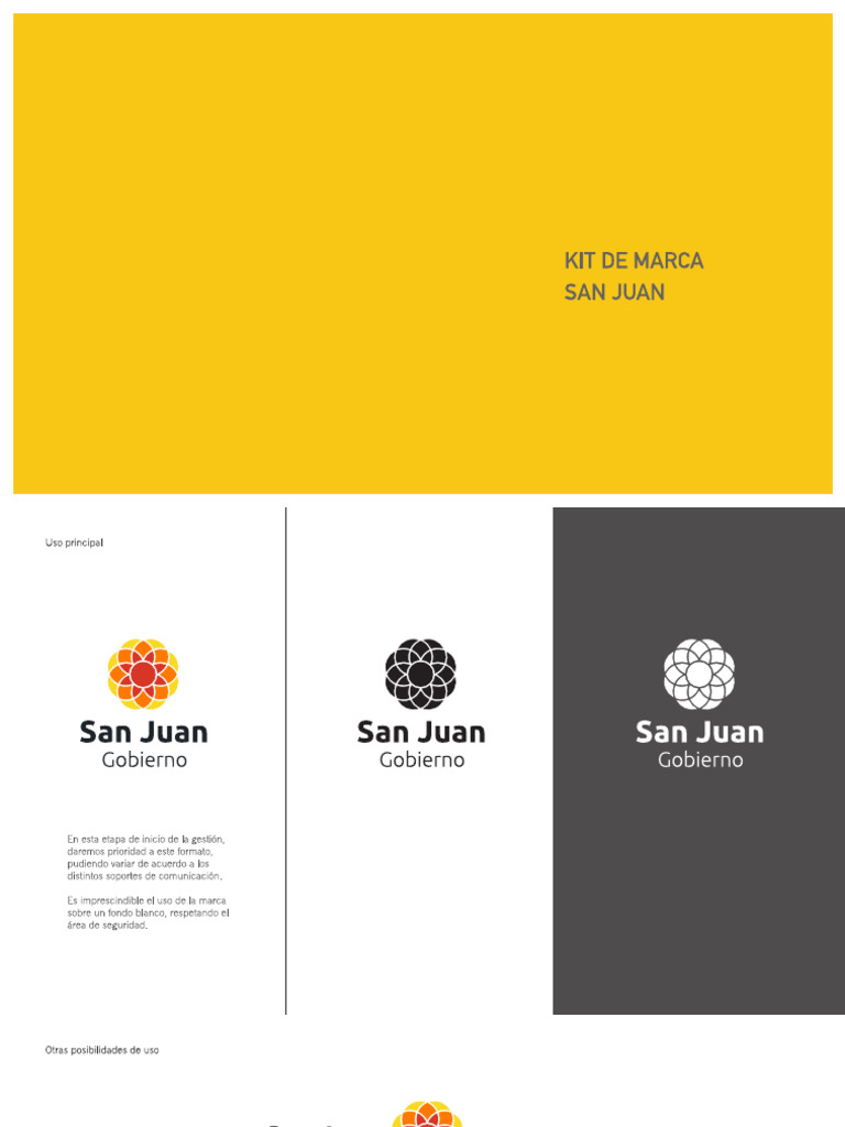 Kit de Marca Gobierno de San Juan Logo D | PDF | Ministerio (Departamento de Gobierno) | Economias