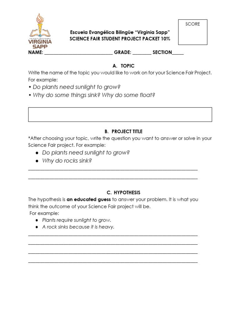 1745608491-SCIENCE_FAIR_Worksheet_2025_(Third_Grade) | PDF ...
