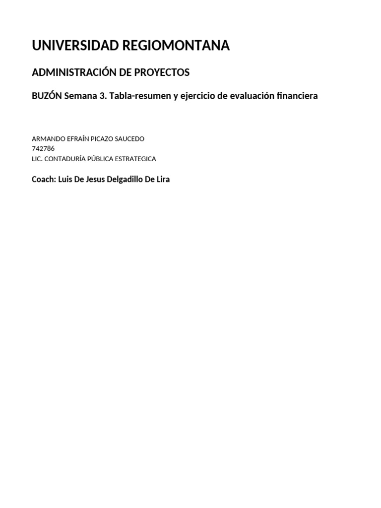 Calculo Fer, Tir, Van, CCPP | PDF | Software | Presupuesto